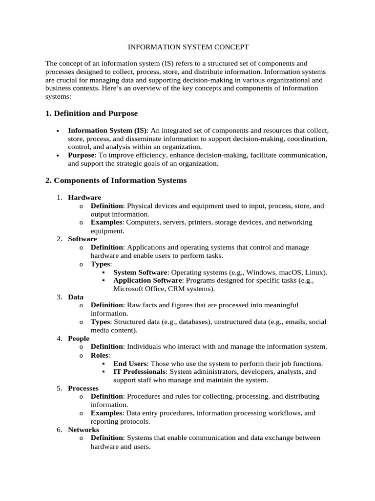 Information Systems Overview | PDF | Information System | System