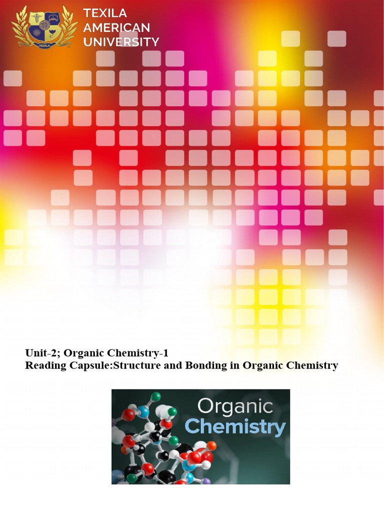 Reading Capsule Unit-1 Organic Chemistry-1 | PDF | Organic Compounds ...