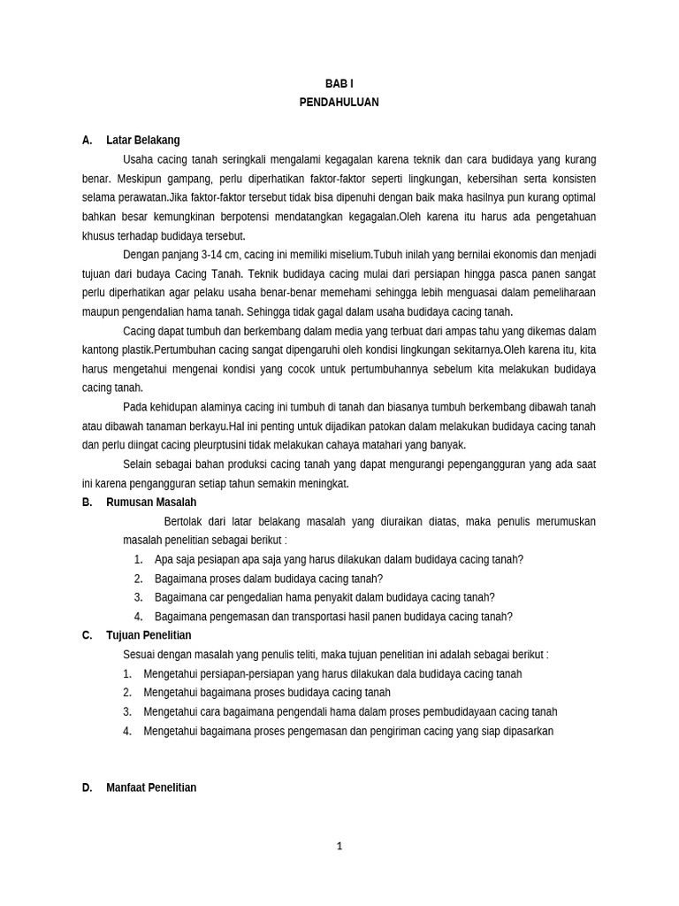 Jenis Cacing Tanah | PDF | Sains & Matematika