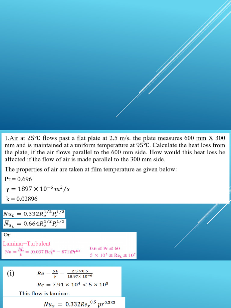 Convection Heat Transfer - Tutorials | PDF | Science & Mathematics