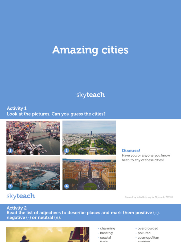 Amazing Cities Worksheet | PDF | Parks | Tourist Attractions