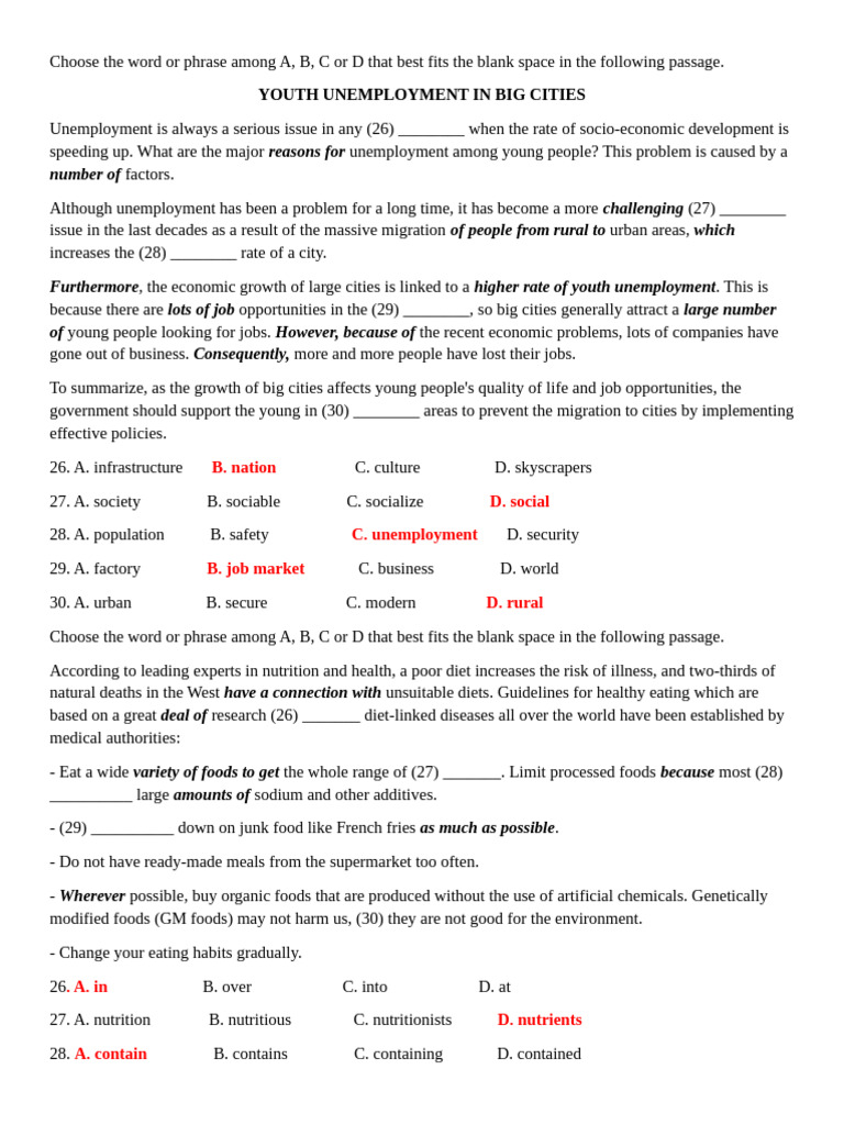 bài đọc gki | PDF | Adolescence | Nutrition