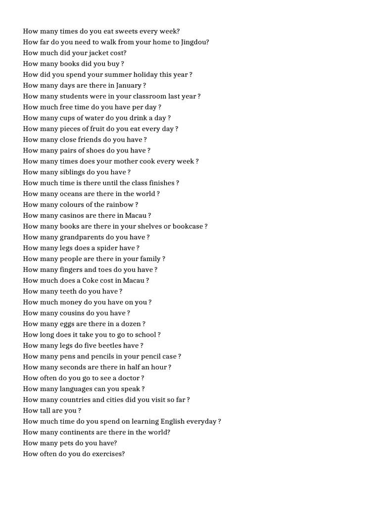 How QUESTIONS | PDF