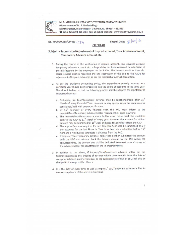 Imprest Account | PDF