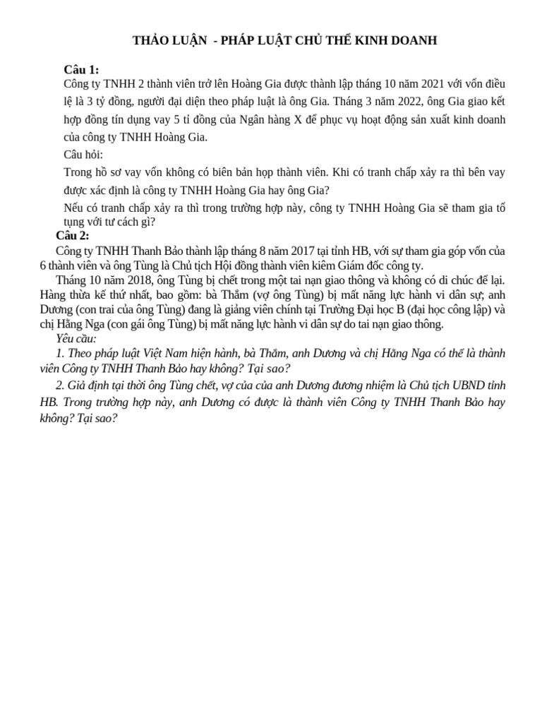 Thao Luan PLCTKD | PDF