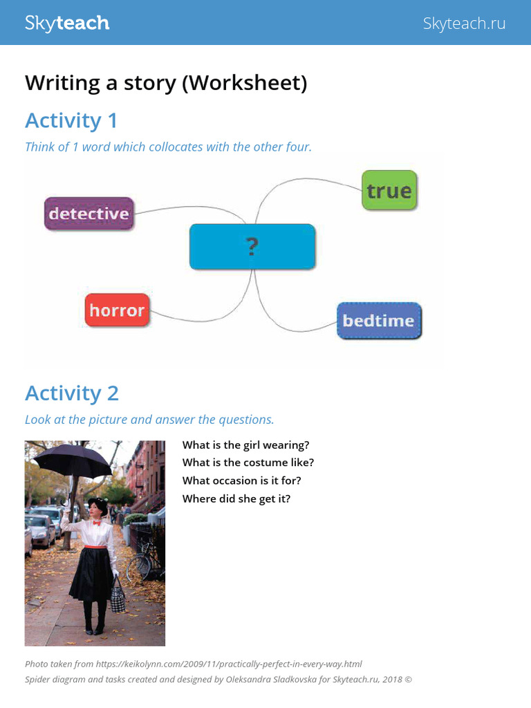 Writing A Story Worksheet | PDF