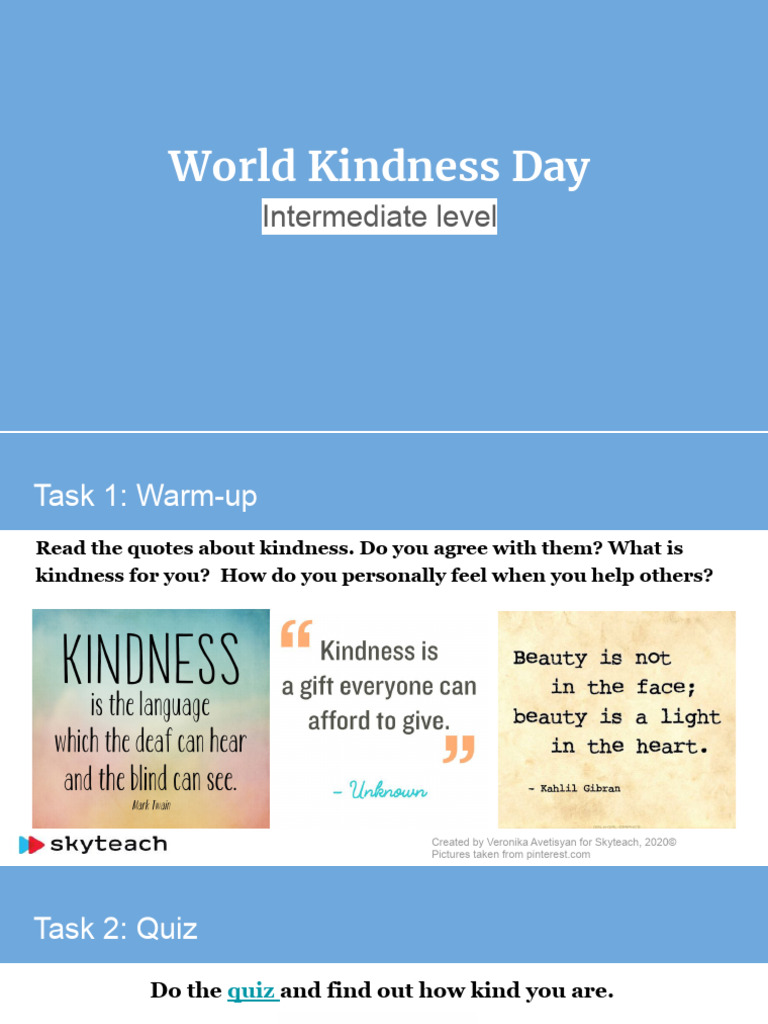 World Kindness Day Worksheet | PDF | Charitable Organization | Literacy