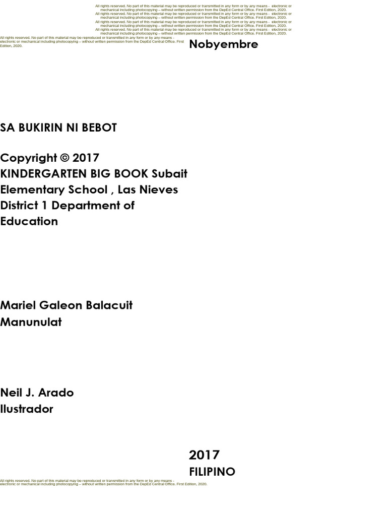 SA BUKIRIN NI BEBOT v1.0 | PDF | Cognition | Learning