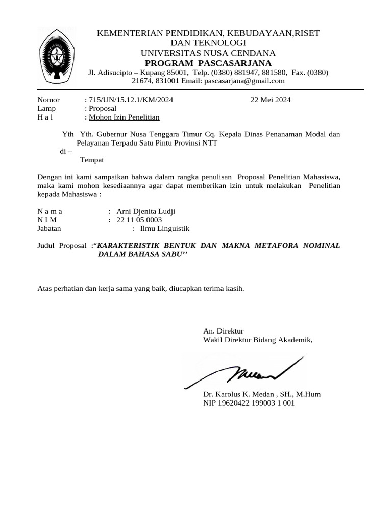 Mohon Ijin Penelitian | PDF