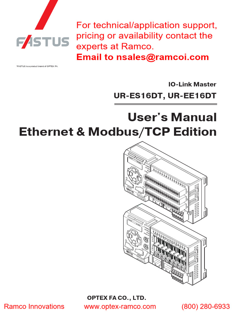 Optex Ur Es Ee16dt UserMan Ether ModbusTCP 2024 | PDF | Network Socket ...