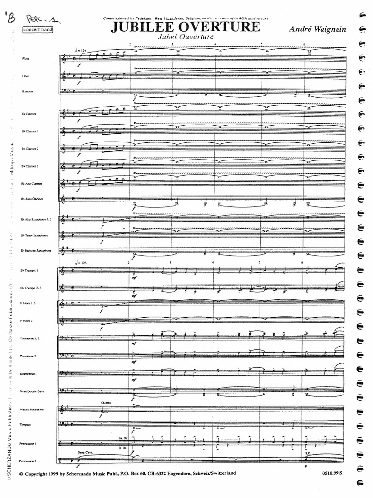 Jubilee Overture - Andre Waignein | PDF