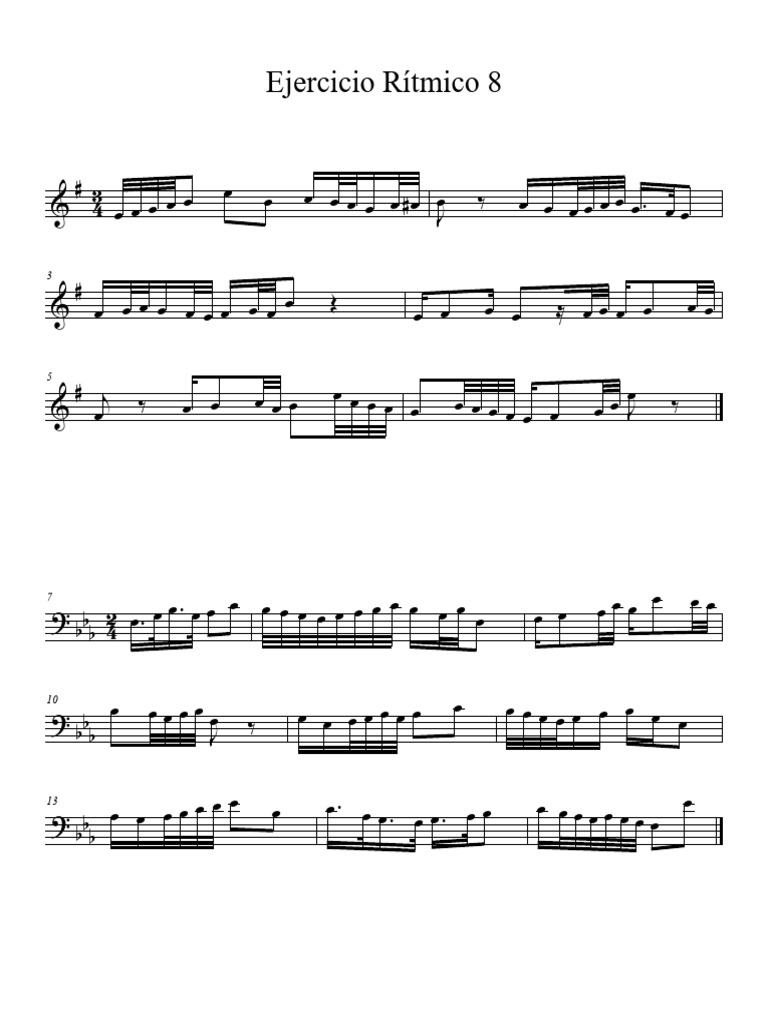 Ejercicio Rítmico 8 | PDF