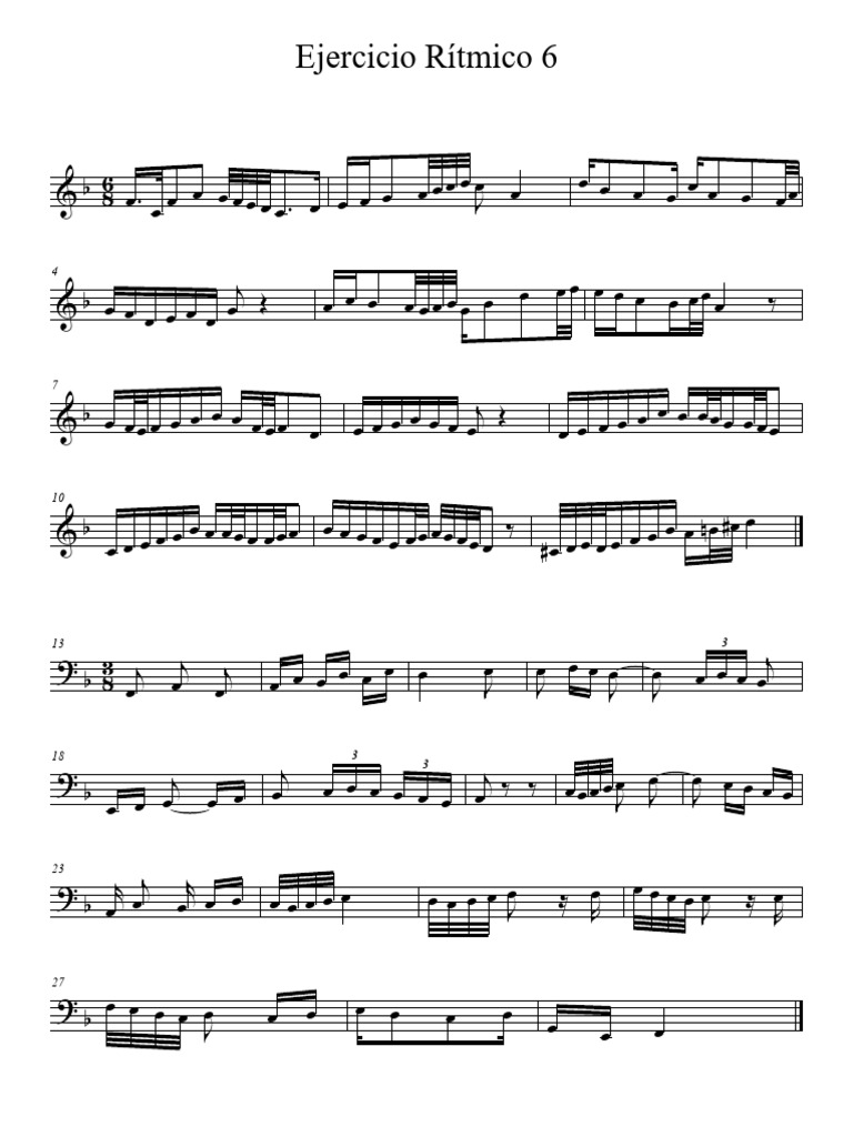 Ejercicio Rítmico 6 | PDF