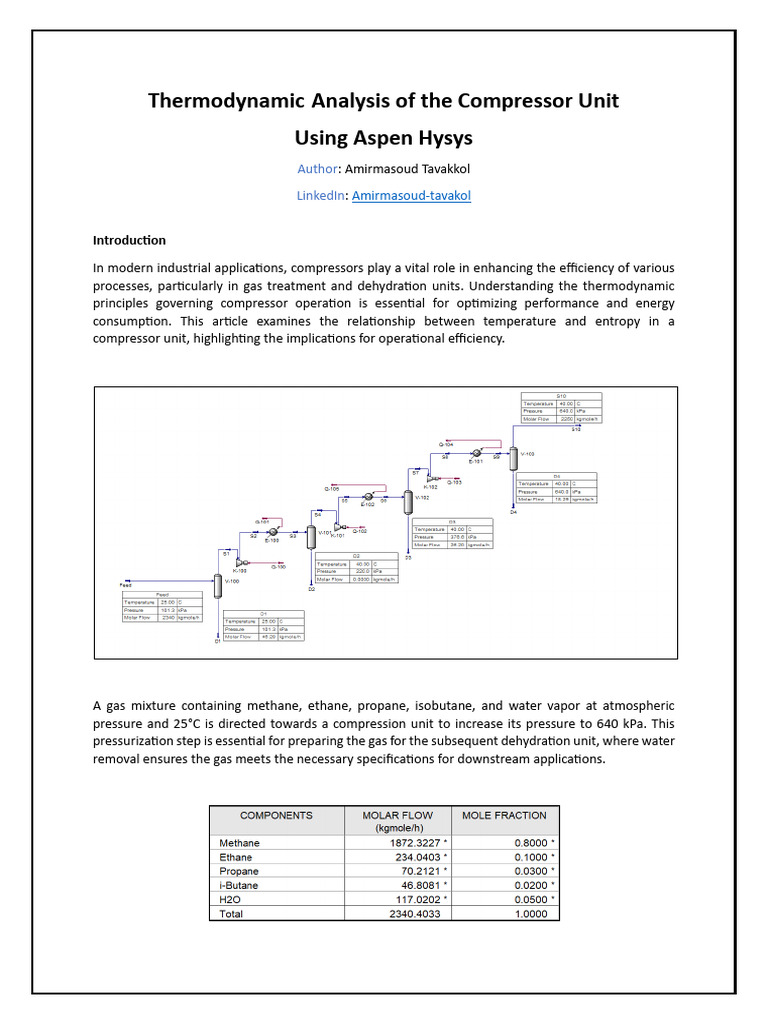 Thermodynamic Analysis of The Compressor Unit | PDF | Temperature | Thermodynamics