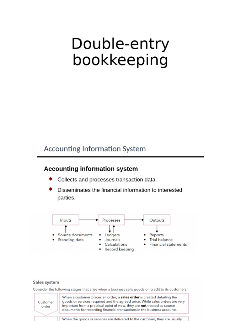 Double Entry Bookkeeping | PDF | Debits And Credits | Bookkeeping