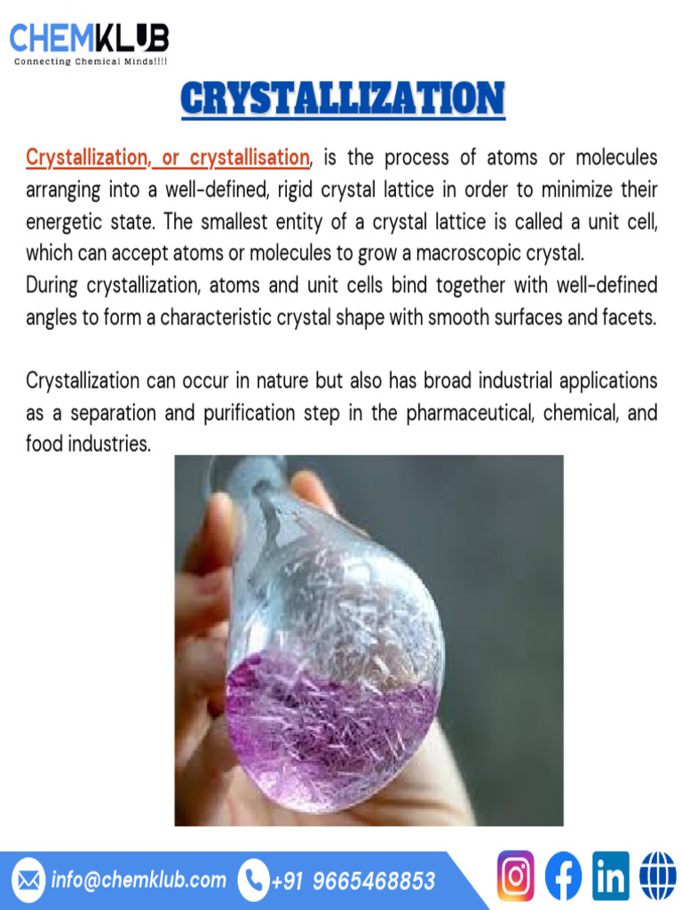 Nirm Equipmemts | PDF | Crystallization | Solubility