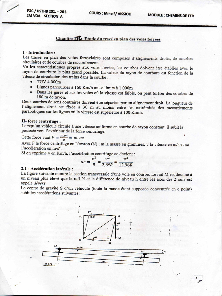 Chapitre I - Partie 1 - Trace en Plan | PDF