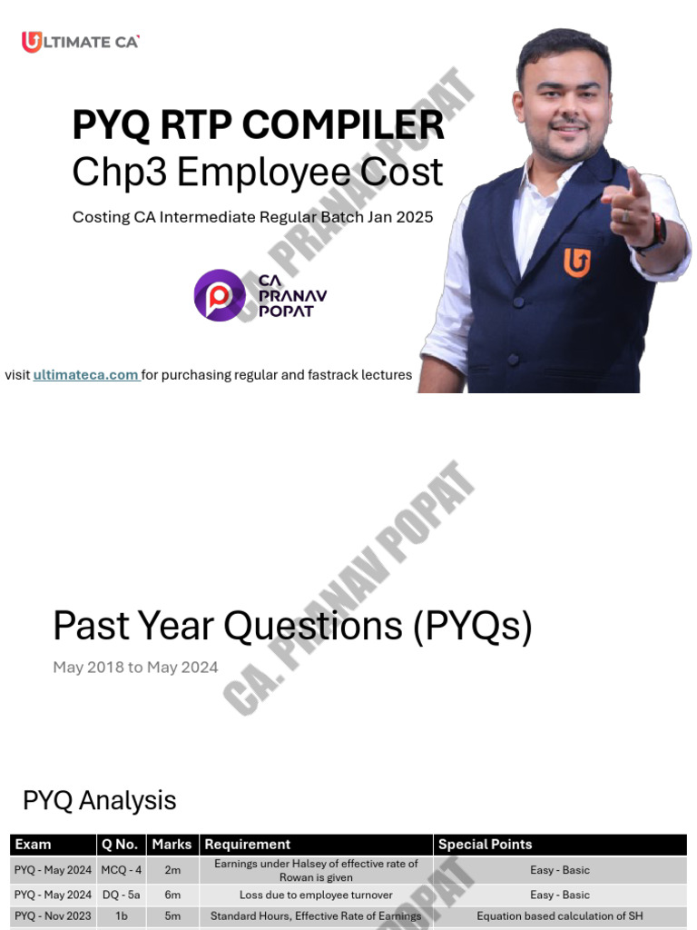 Employee PYQ RTP Jan25 - W | PDF | Turnover (Employment) | Piece Work