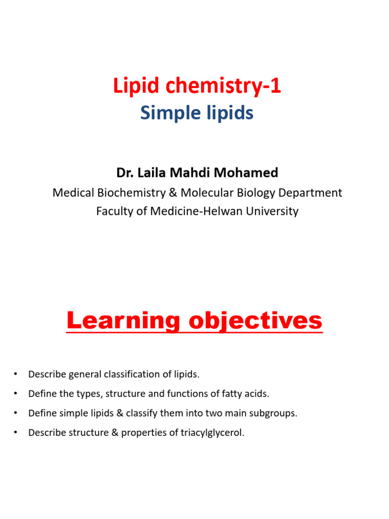 3 - Chemistry of Simple Lipids | PDF | Triglyceride | Polyunsaturated Fat