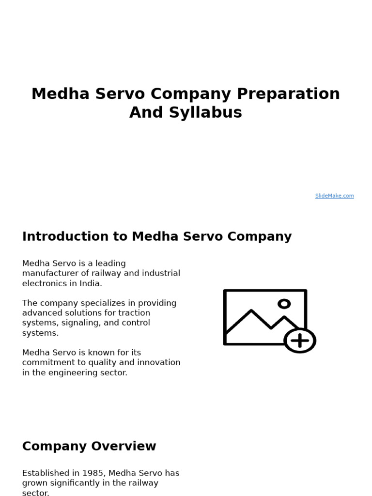 Medha Servo Company Preparation and Syllabus | PDF | Technology ...