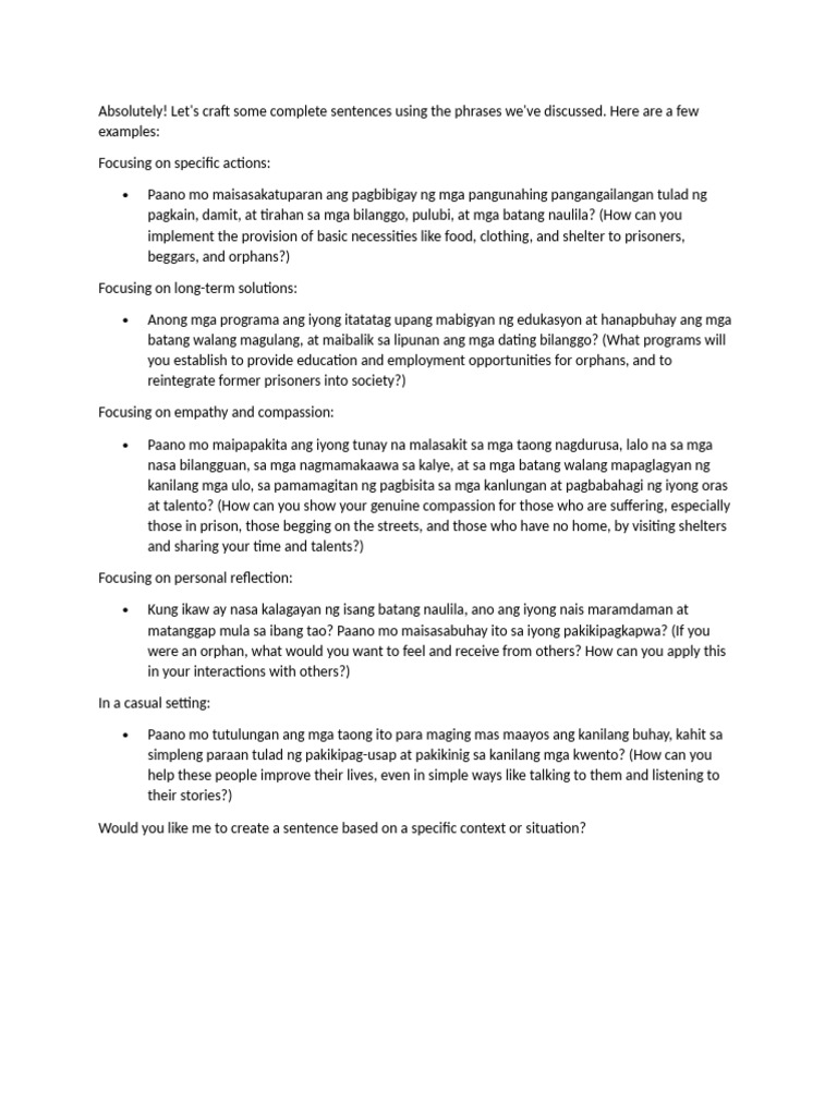Esp 6 q2 Essay 5 Points | PDF