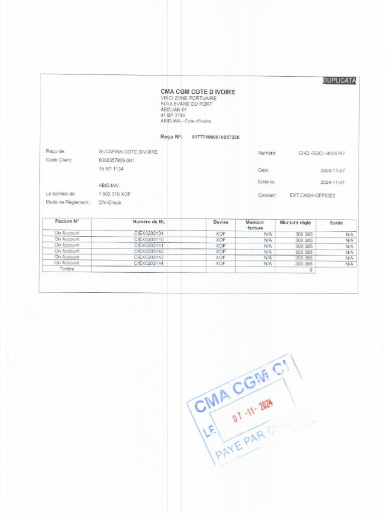 Discharge of CMA CGM Invoice | PDF
