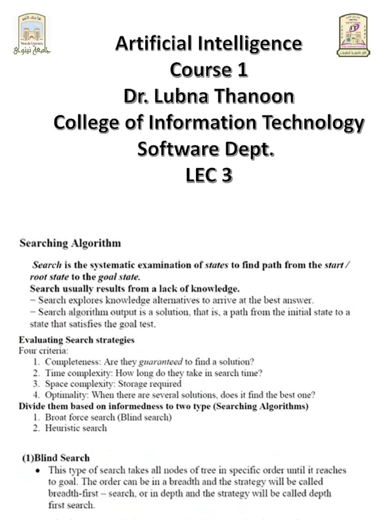 Al Lec3 | PDF | Science & Mathematics