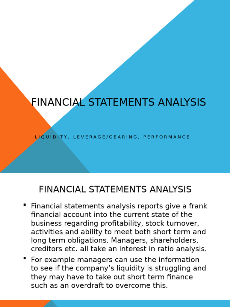 ANALYSIS | PDF | Leverage (Finance) | Financial Statement Analysis