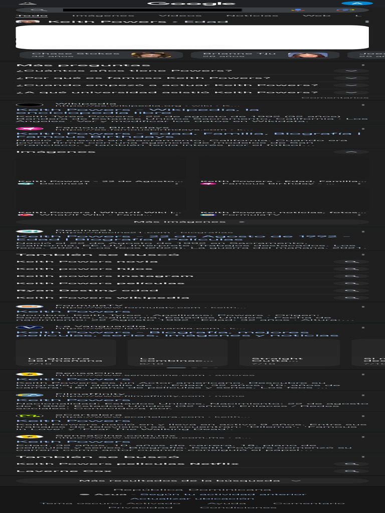 Edad de Keith Powers: 32 años | PDF | Deportes y actividades al aire libre