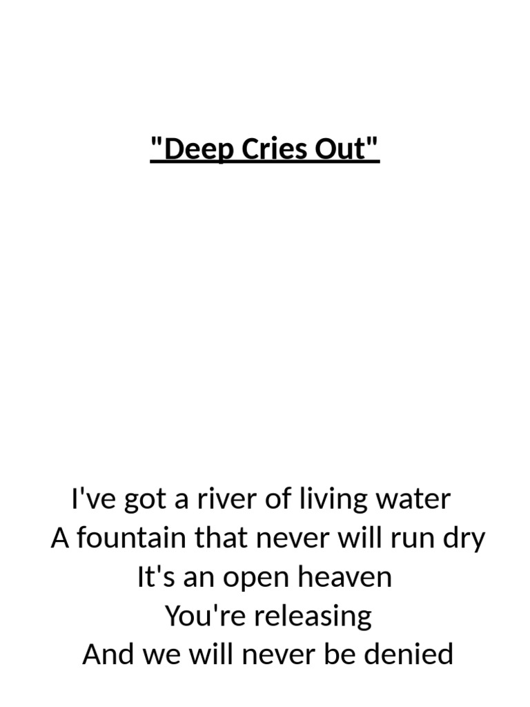 Deep Cries Out | PDF | Art | Religion & Spirituality