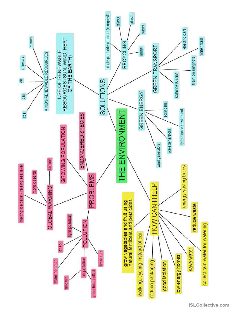 THE ENVIRONMENT Mind Map | PDF