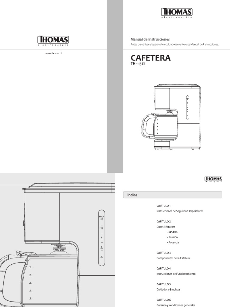 Cafetera TH 138i Baja 15 11 22 2 | PDF | Estufa de cocina