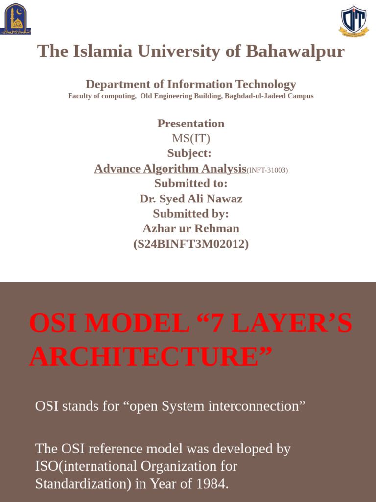 Azhar- OSI Model | PDF | Osi Model | Computer Network