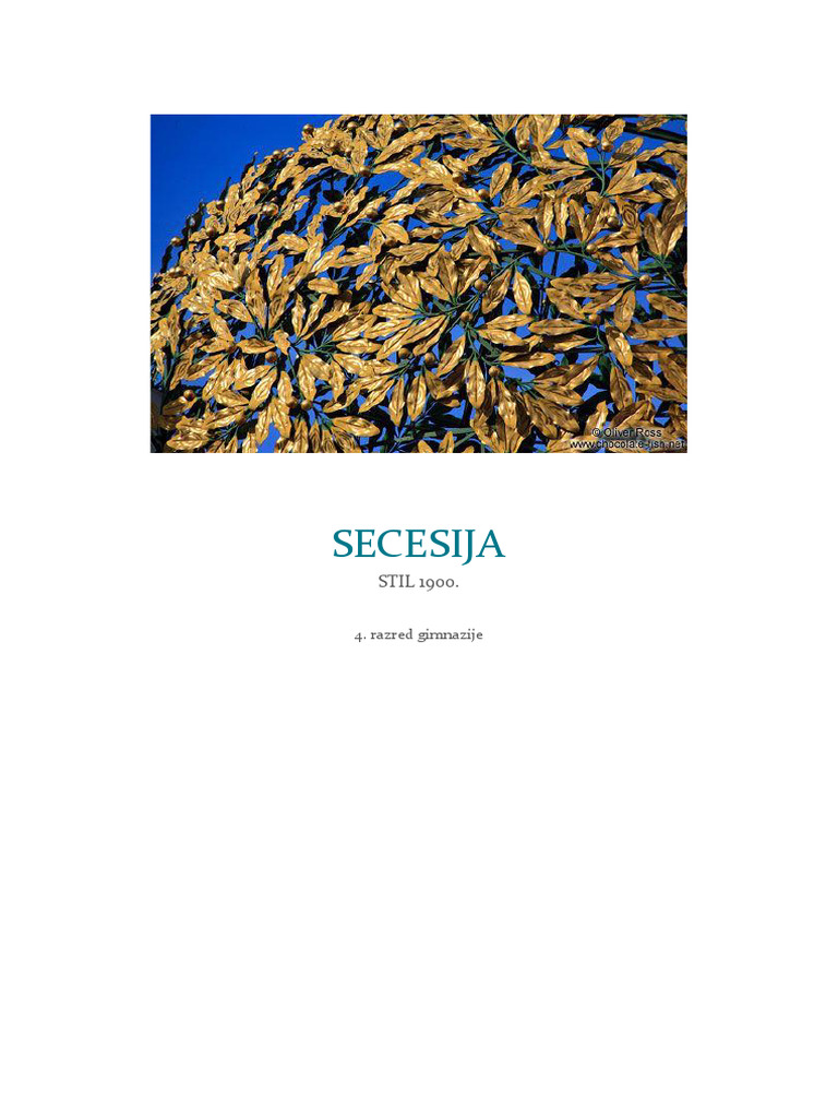 4SŠ LikovnaUmjetnost 6. Secesija 12.-16.10. | PDF