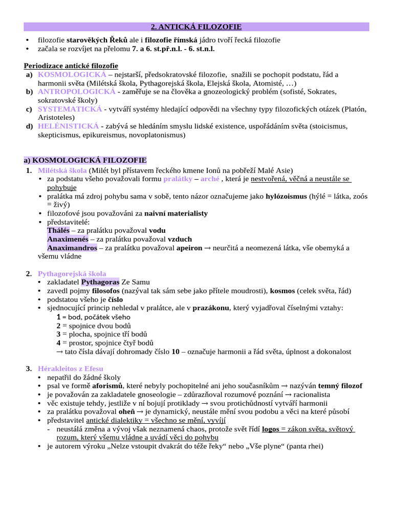 Antická Filozofie | PDF