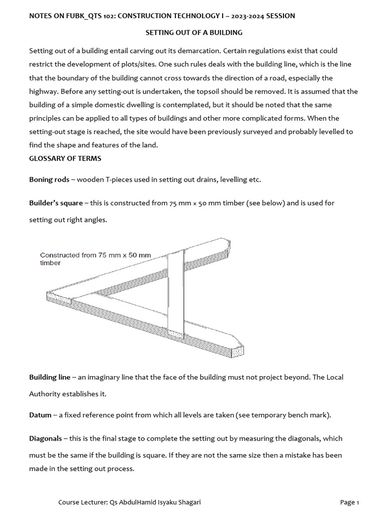 Setting out- 102 FUBK | PDF | Triangle