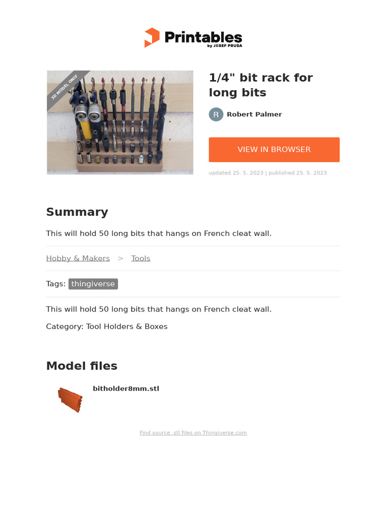 14 Bit Rack For Long Bits | PDF