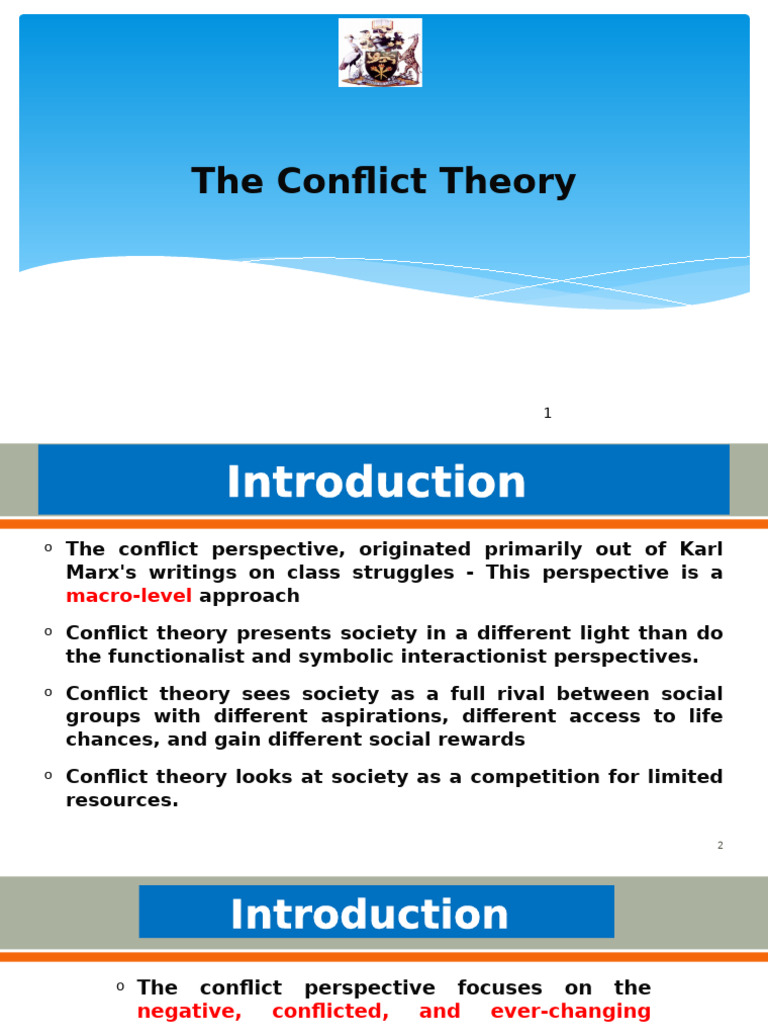 The Conflict Theory Handout | PDF | Society | Social Stratification