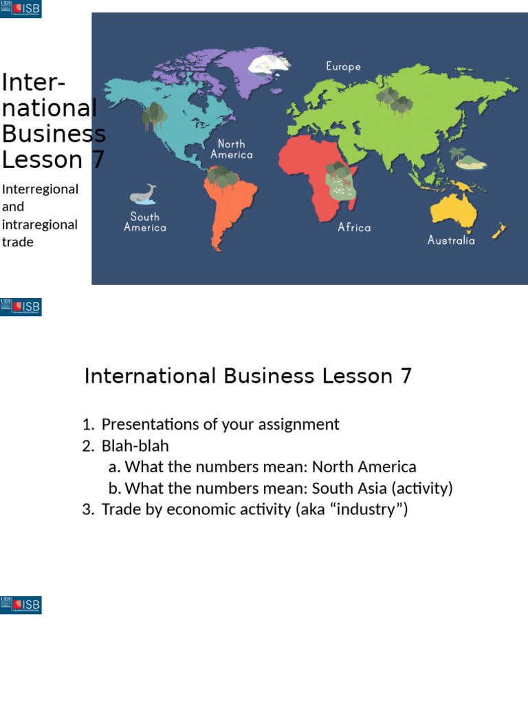 IB7 Inter-Regional Trade Distribute | PDF