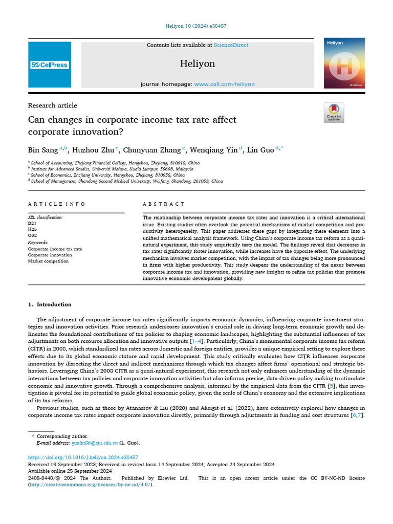 Inter 3 | PDF | Taxes | Innovation