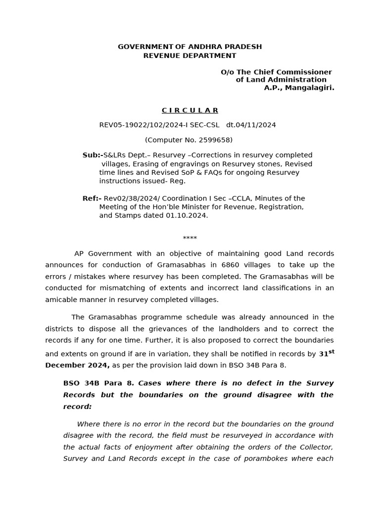 AP Resurvey Instructions and Timelines | PDF | Technology & Engineering
