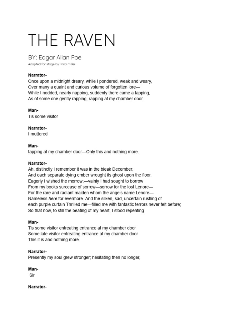 The Raven | PDF | The Raven | Religious Belief And Doctrine