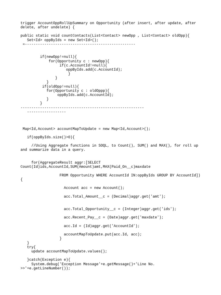 Roll Up Summary | PDF