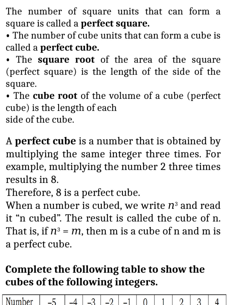 M7Q2 Perfect Square and Cube | PDF | Home & Garden