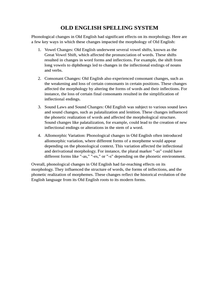Old English Spelling System | PDF | Foreign Language Studies | Science ...