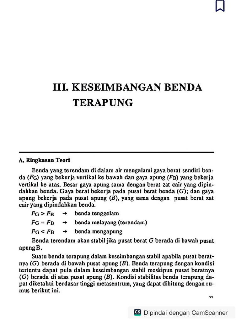 Keseimbangan Benda Terapung | PDF