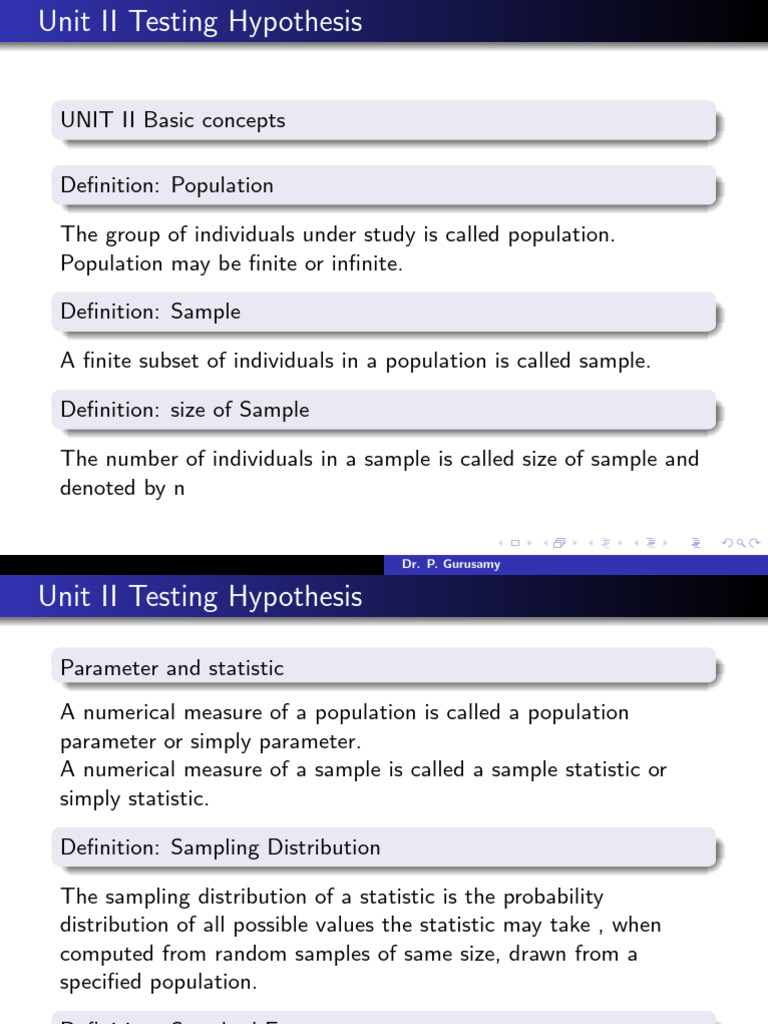 IT UNIT III Testing Hypothesis | PDF | Statistical Significance ...