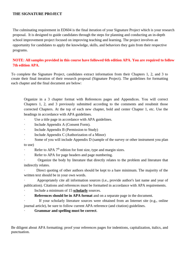 Final Submission - Signature Project | PDF | Apa Style | Citation