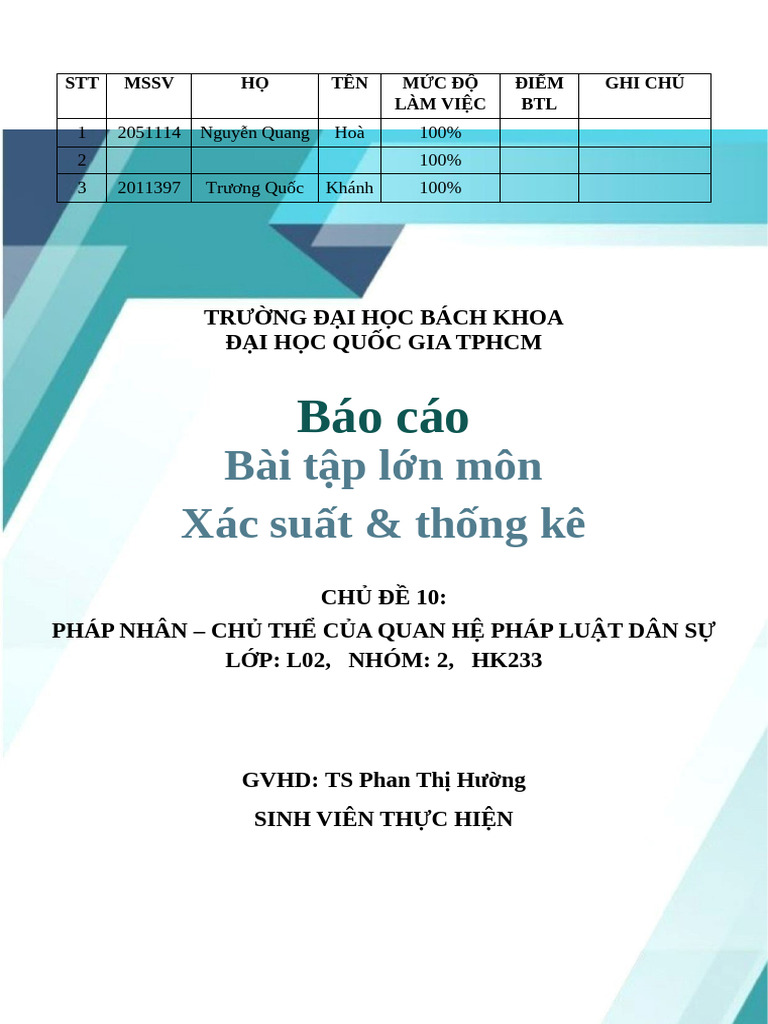 Báo Cáo BTL | PDF