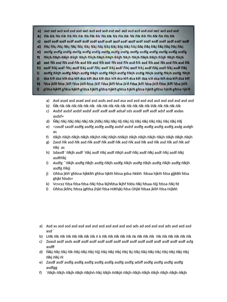 1º Ejercicio Mecanografia | PDF | Foreign Language Studies | Teaching Methods & Materials